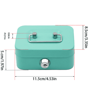 "Geohiaul Pink Cash Box with Money Tray, Key Lock, and Security - 11.80 ...