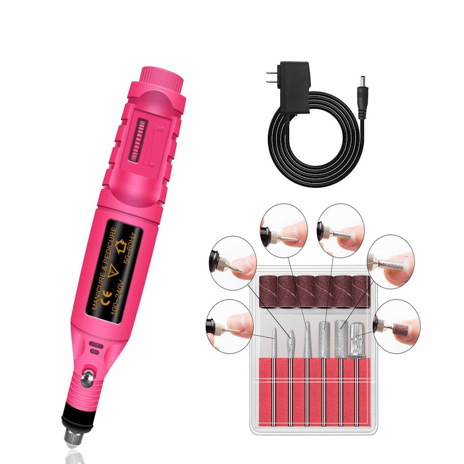 FACEGA Nail File Drill Kit Electric Manicure Pedicure Acrylic Portable ...