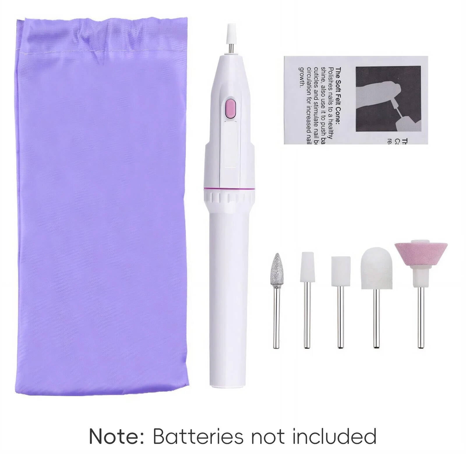 FACEGA Nail Filer Electric,5 Types of Grinding Heads Nail Dremel Tool ...