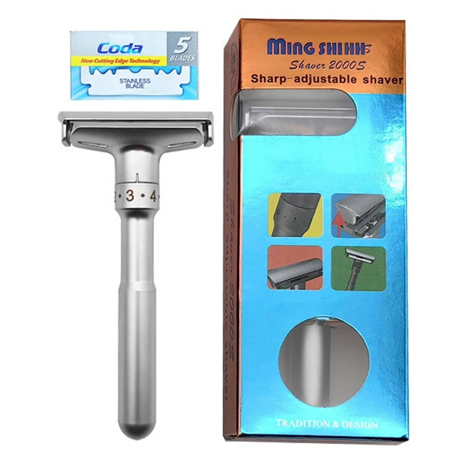 FACEGA Razors for Men,Zinc Alloy Razor Safety Razor,Comfortable Handle ...