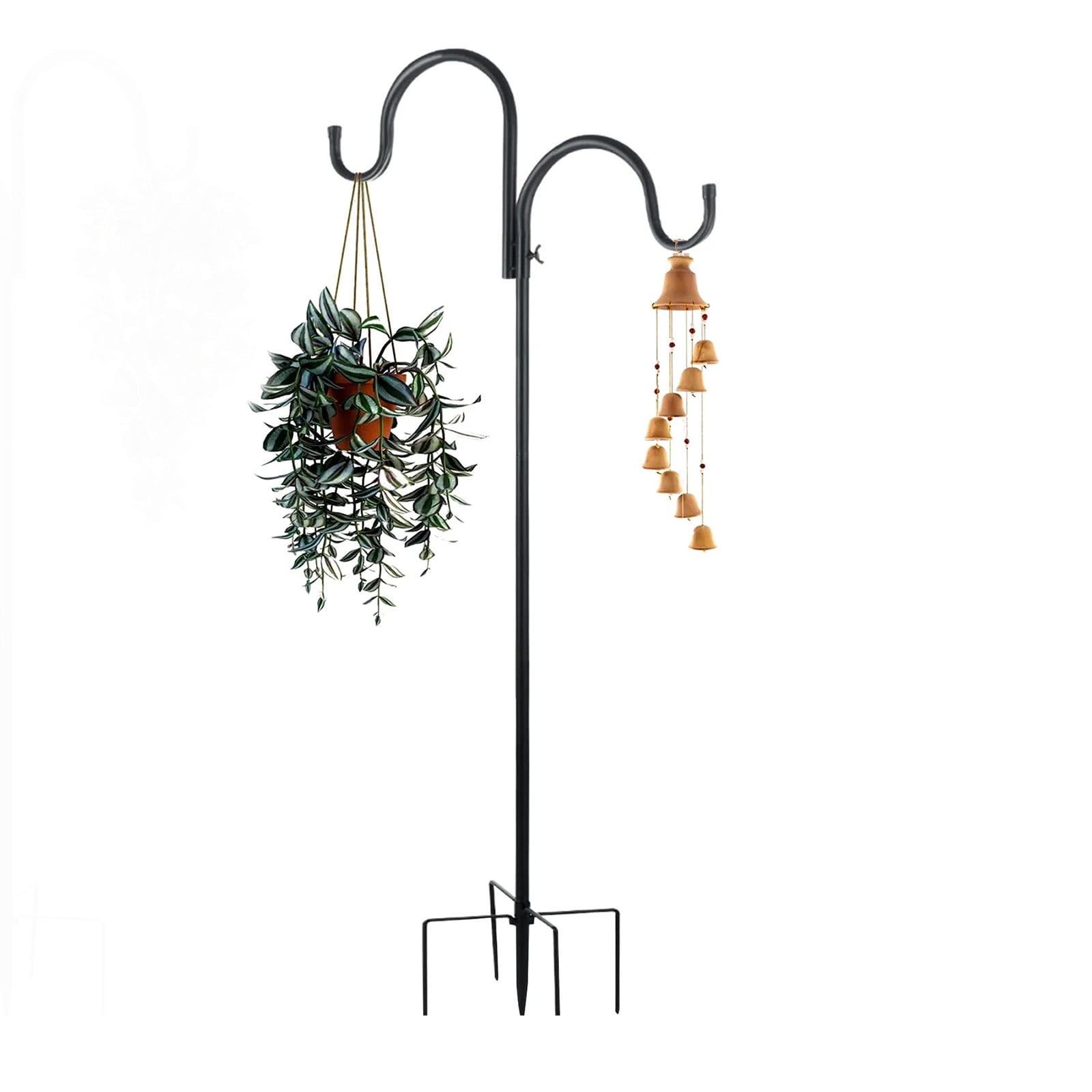 FACEGA Shepherds Hooks for Outdoor,Heavy Duty Iron Garden Plant Hanger ...