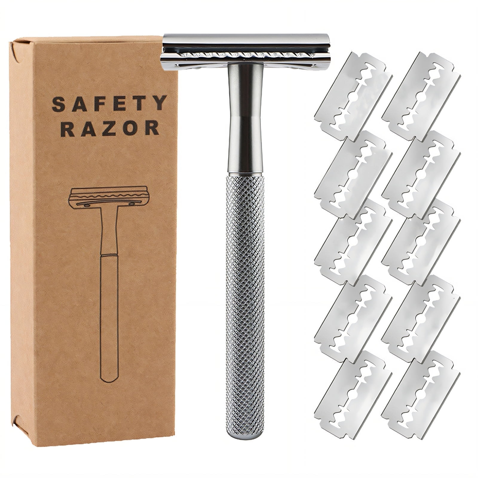 FACEGA Single Blade Razors for Men,Includes 10 Blades Safety Razor ...