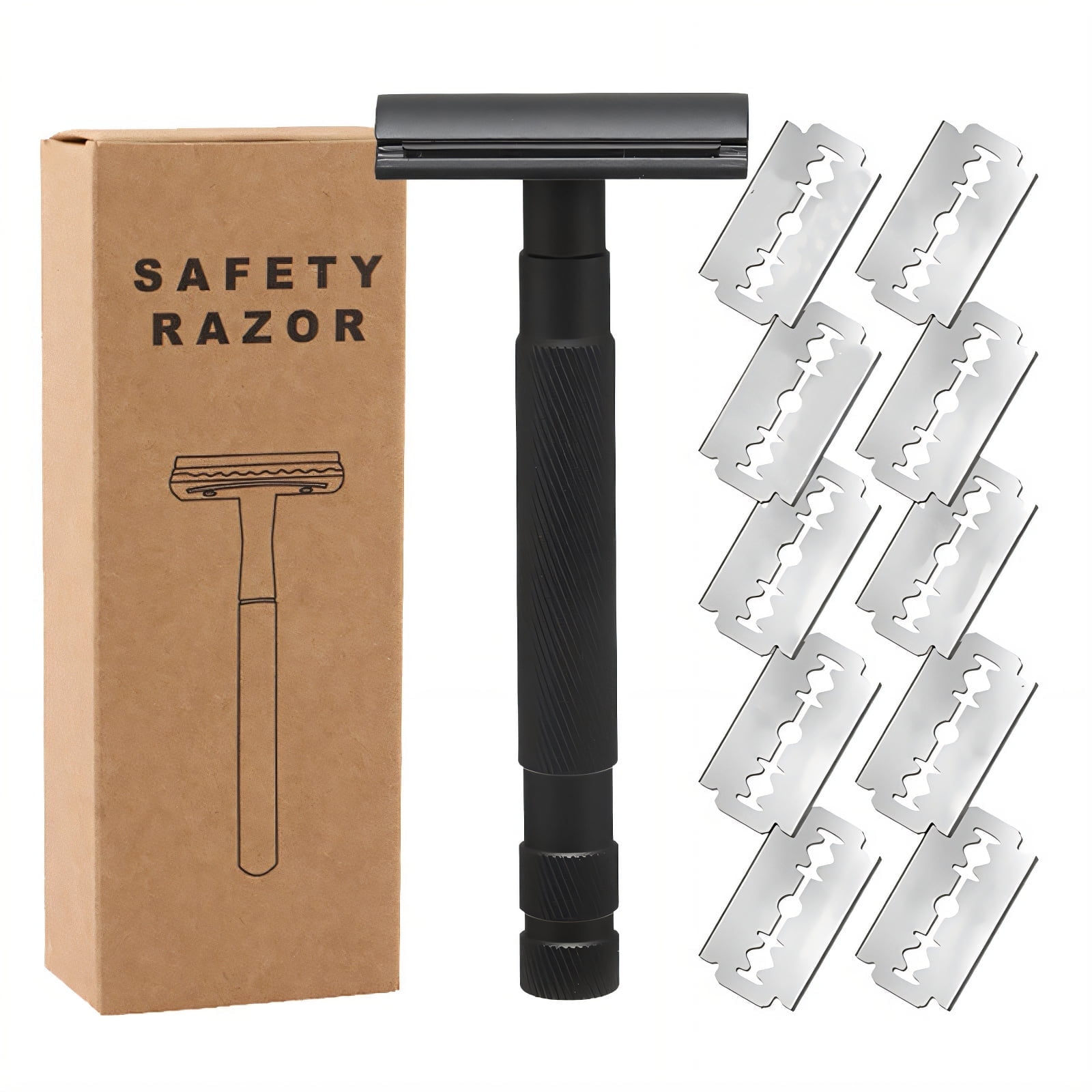 FACEGA Single Blade Razors for Men,Metal Razor Body Safety Razor,Molded ...