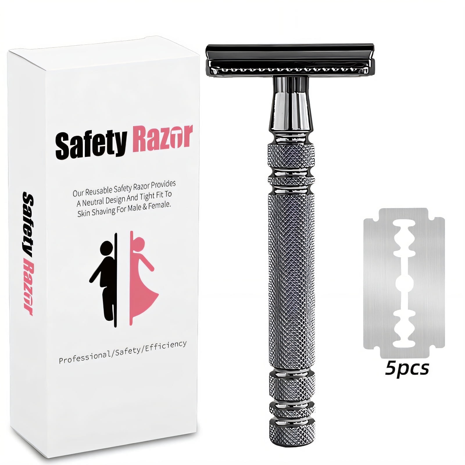 FACEGA Single Blade Razors for Men,Sleek Appearance Safety Razor,Can Be ...