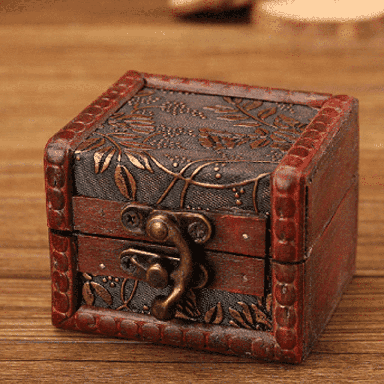 FACEGA Small Jewelry Box Wooden Jewelry Gift Boxes Retro Jewelry Box ...