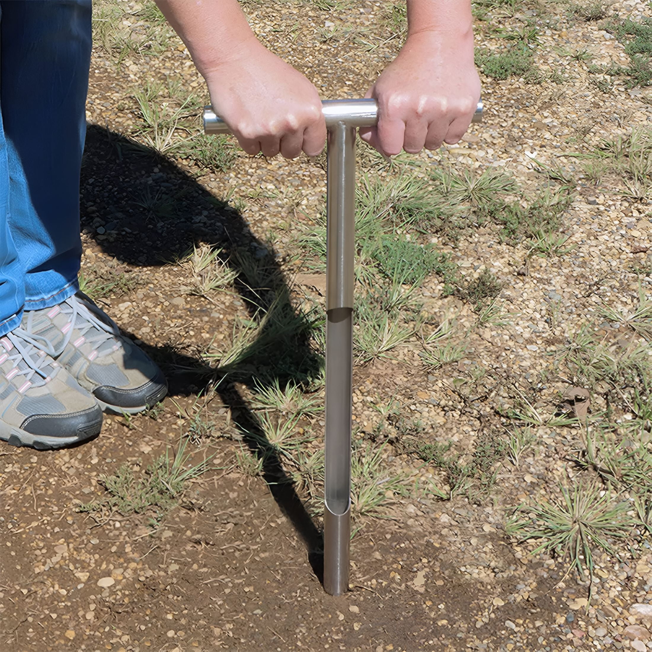 FACEGA Soil Probe 12 Inch Stainless Steel T-Handle Soil Test Kits Soil ...