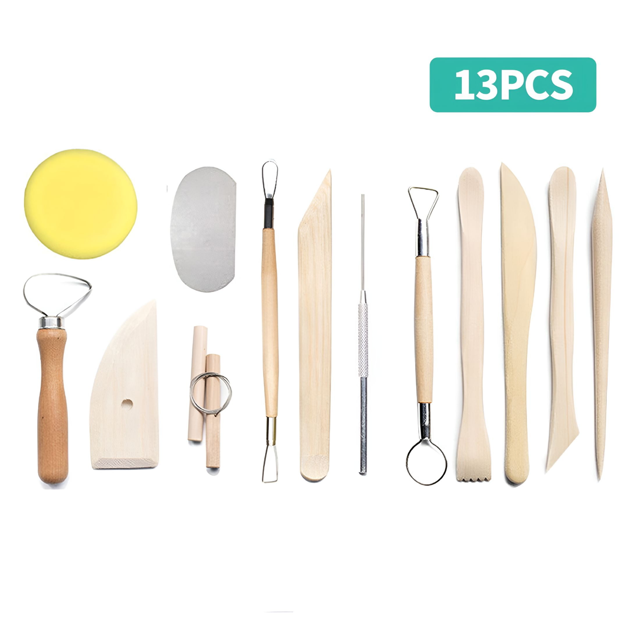 FACEGA Tool Kit Pottery Tools Ceramic Clay 13pcs Pottery Clay DIY Art ...