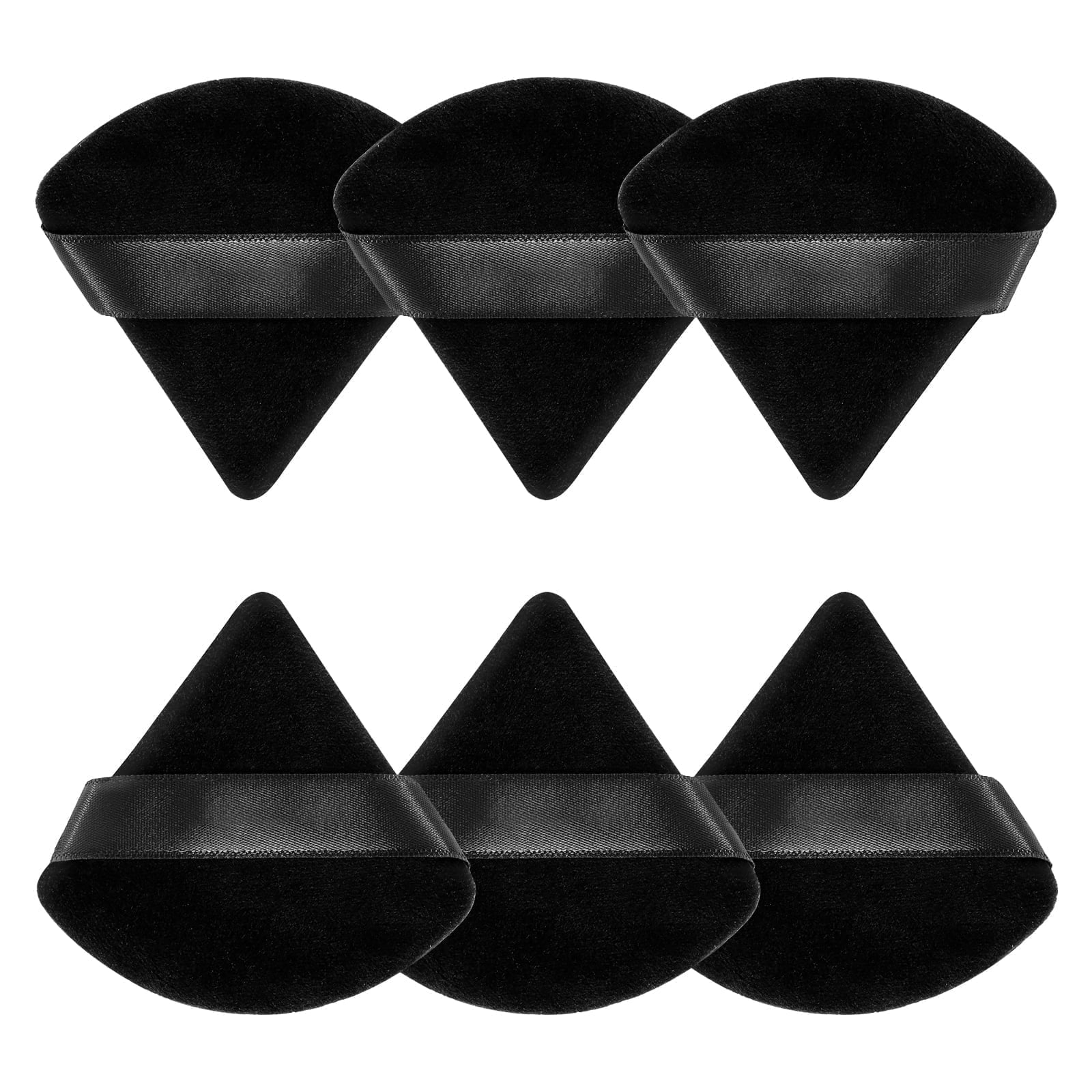 Huauo, Triangle Velour Face Powder Puffs, 6 Pcs with Case, 2.76 ...