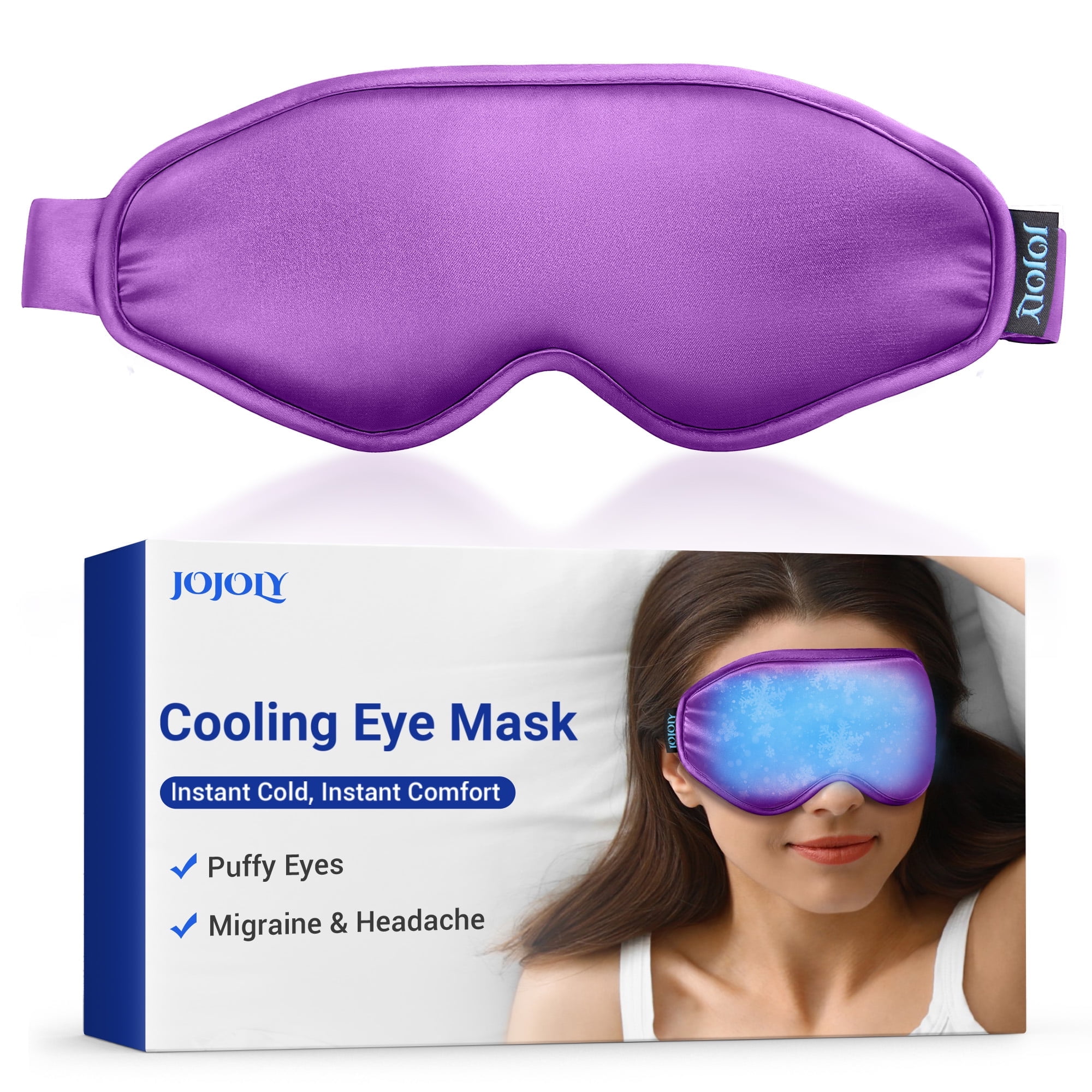 FACEMOON Breathable Cooling Eye Mask Comfort Relief for Puffy Eyes Dark ...