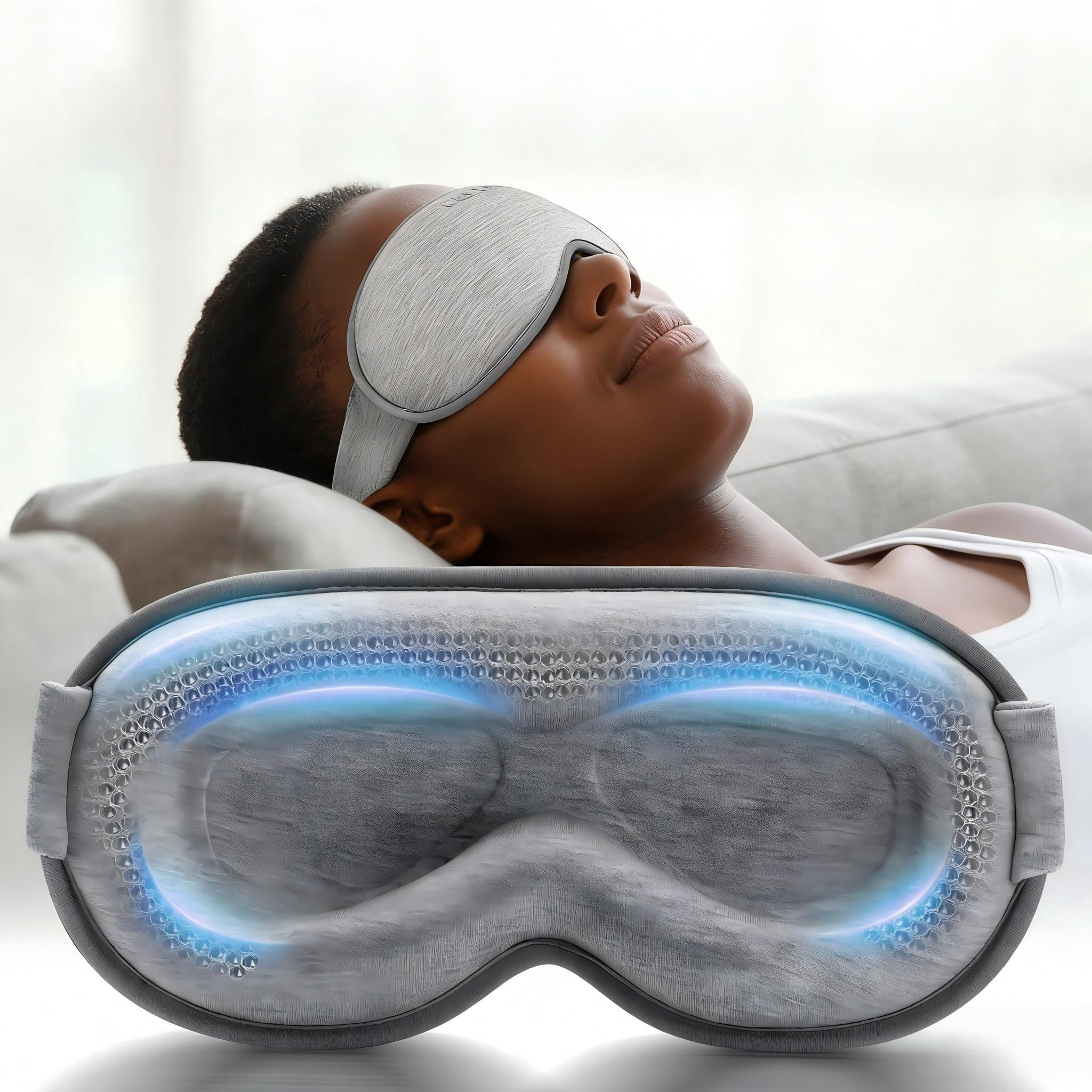 FACEMOON Weighted Eye Comfort Mask Memory Foam Blackout 3D Contoured ...