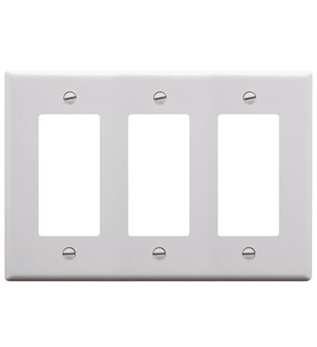 FACEPLATE- DECOREX- 3-GANG- WHITE Jacks and Faceplates - Walmart.com