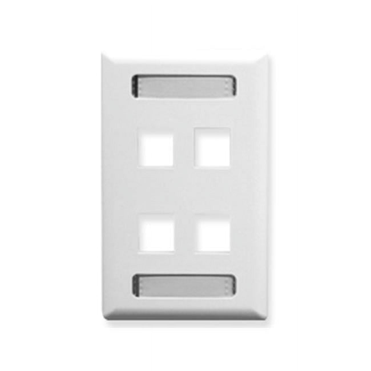 FACEPLATE- ID- 1-GANG- 4-PORT- WHITE BY ICC - Walmart.com