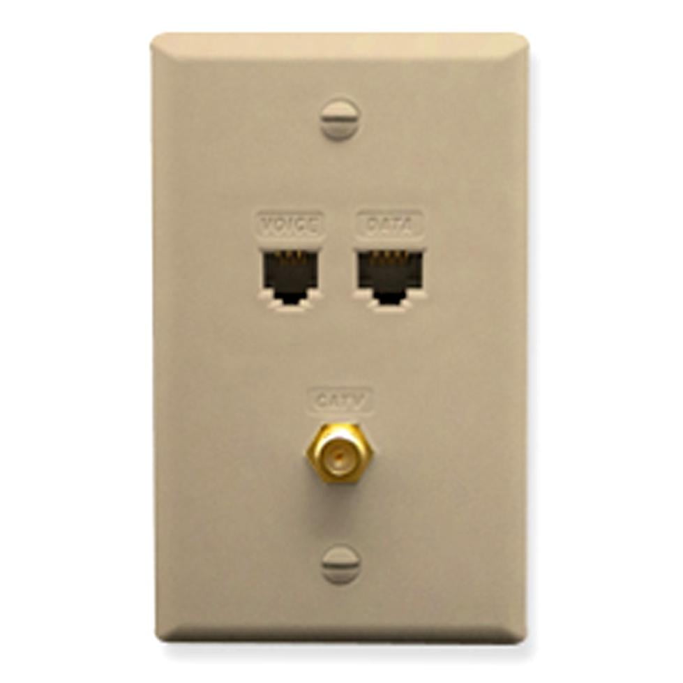 FACEPLATE- IDC- VOICE DATA- F-TYPE- IV BY ICC - Walmart.com