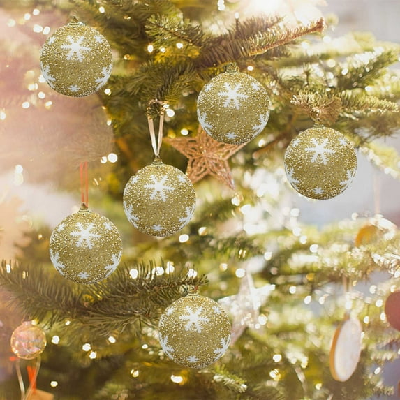 FACESOW Under 5$ Christmas Balls Ornaments for Xmas Christmas Tree, 1pc ...