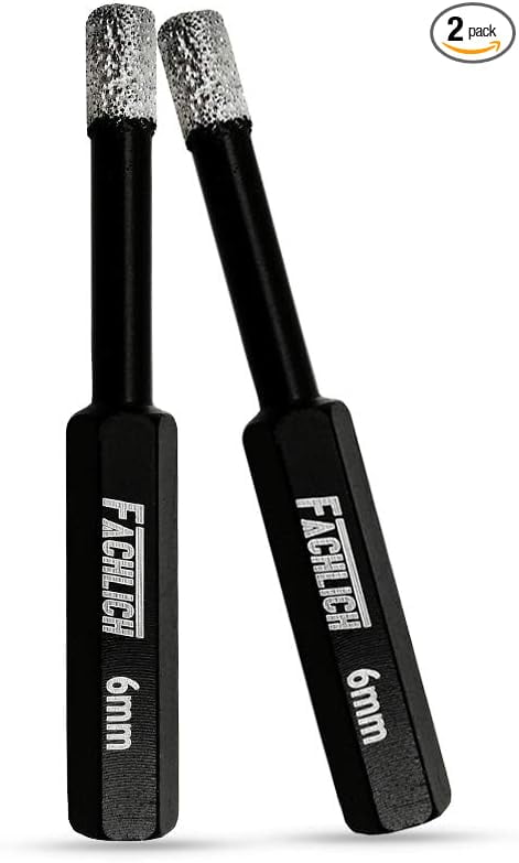 FACHLICH 2 Pieces 1/4 Inch Diamond Drill Bits for Porcelain Tile ...