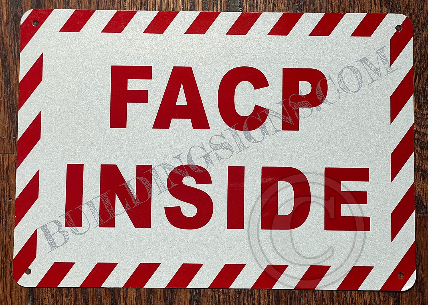 FACP Inside Sign - FIRE Alarm Control Panel Inside Sign (White ...