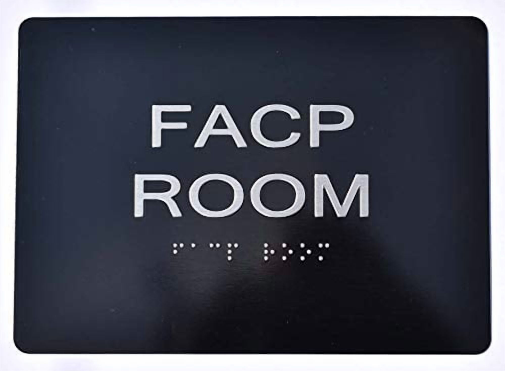 FACP Room Sign - Fire Alarm Control Panel Sign (Aluminum, Black/Silver ...