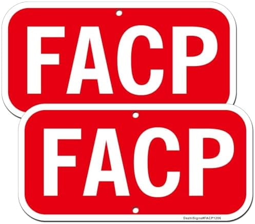 FACP Sign, Fire Alarm Control Panel Sign, 2Pack -12"x6" Rust Free ...