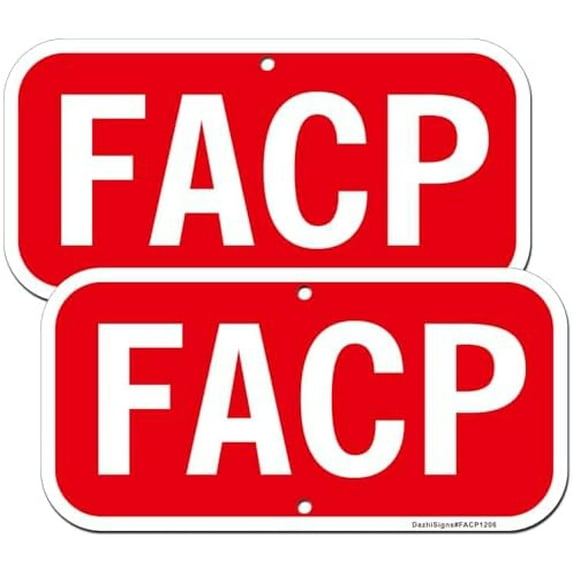 FACP Sign, Fire Alarm Control Panel Sign, 2Pack -12"x6" Rust Free ...