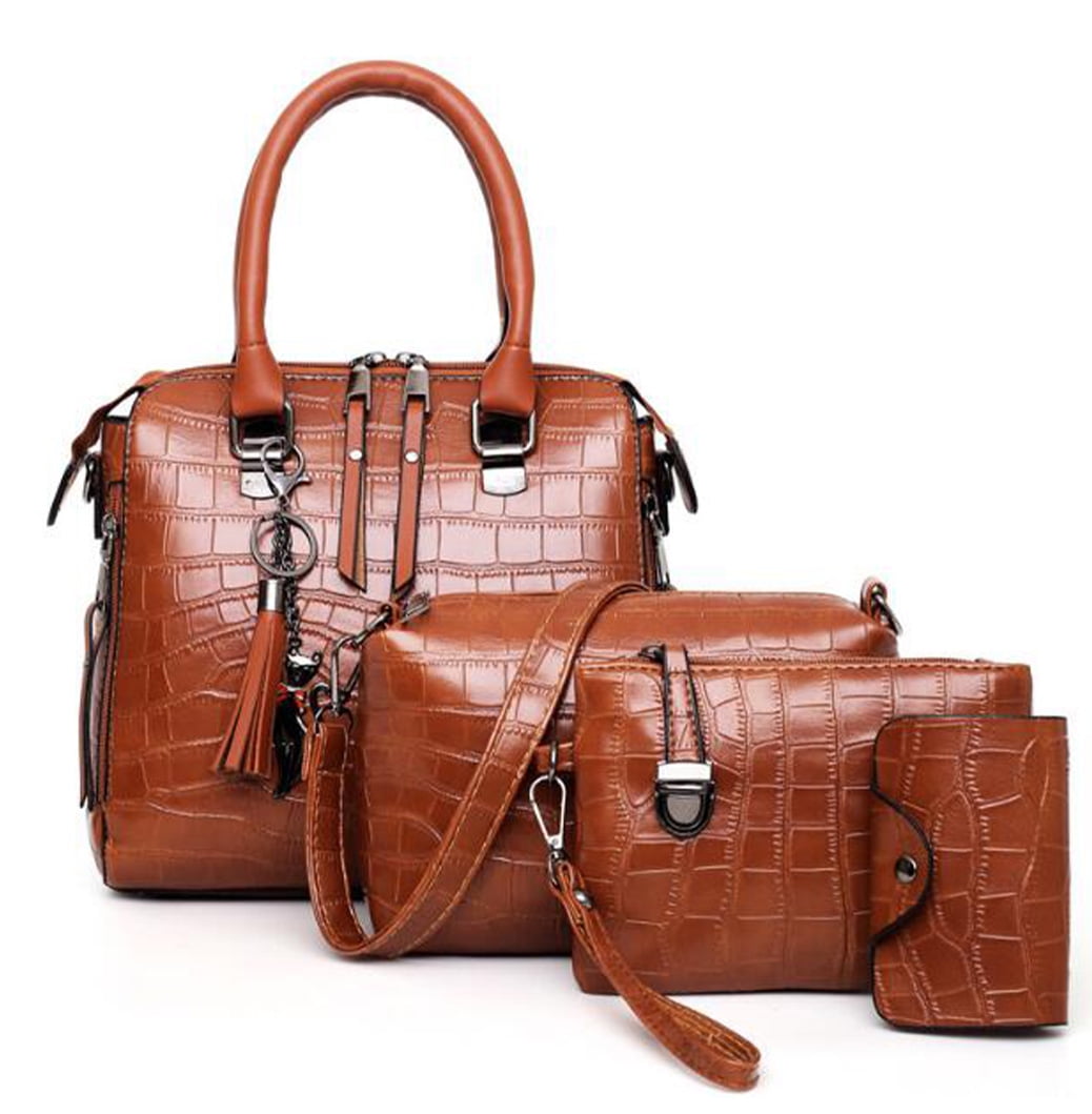 Factory Design Women's Luxury Leather Crossbody and Shoulder Bag Set ...
