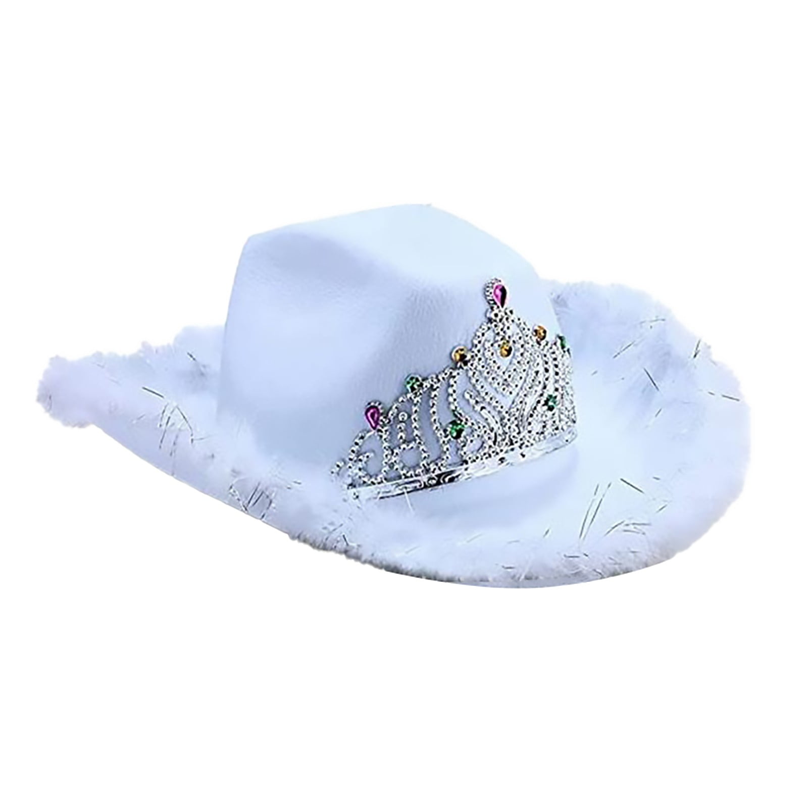 FADAACAI Cowboy Hat Women's Sequin Crown Cowboy Hat Western Cowboy Hat ...