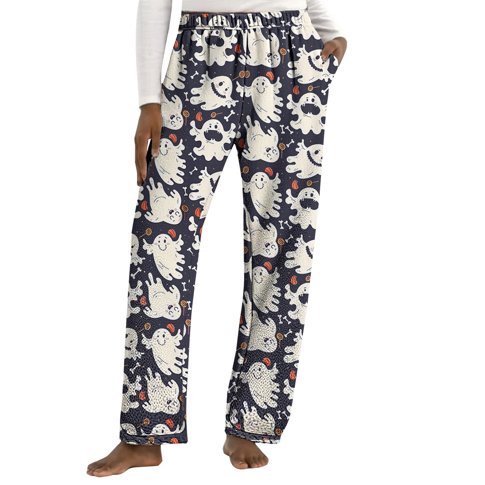 FADAACAI Cute Pants for Women Family Halloween Pajamas Fleece Pajama ...