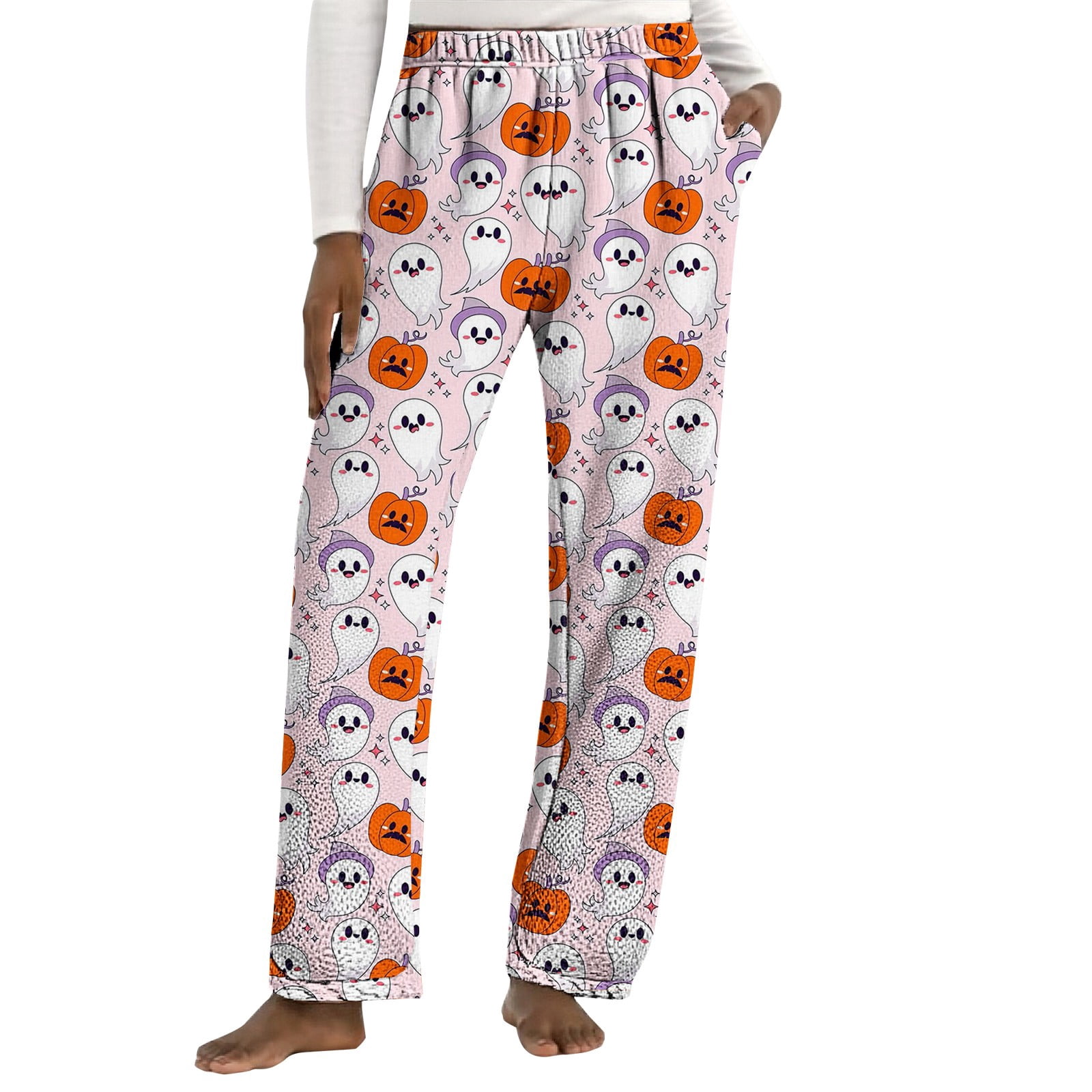 FADAACAI Family Halloween Pajamas Fleece Pajama Pants Women Cute Pajama ...