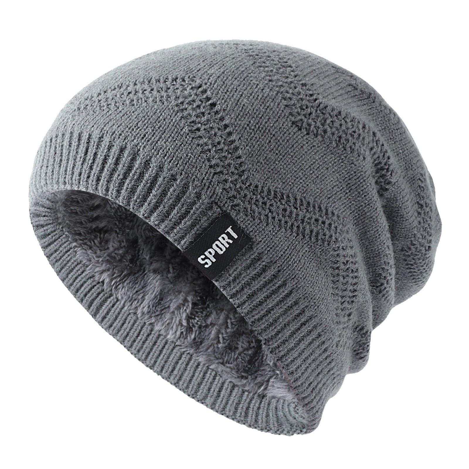 FADAACAI Mens Beanies,Men Winter Hats Outdoor Solid Color Knitted ...