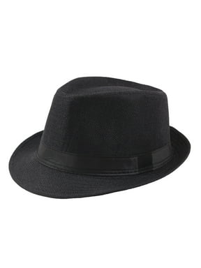 Keevoom Fedora Hats for Men Women Vintage Wide Brim Felt Panama Hats ...