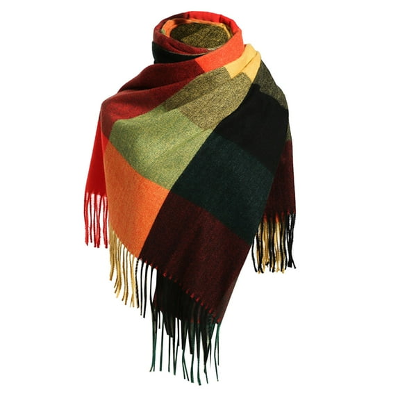 FADAACAI Scarf for Women,Womens Autumn Winter Scarf Classic Plaid Scarf ...