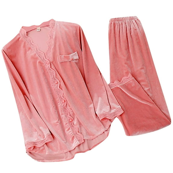 FADAACAI Silk Pajamas for Women Long Sleeve Pajama Set for Women Cute ...