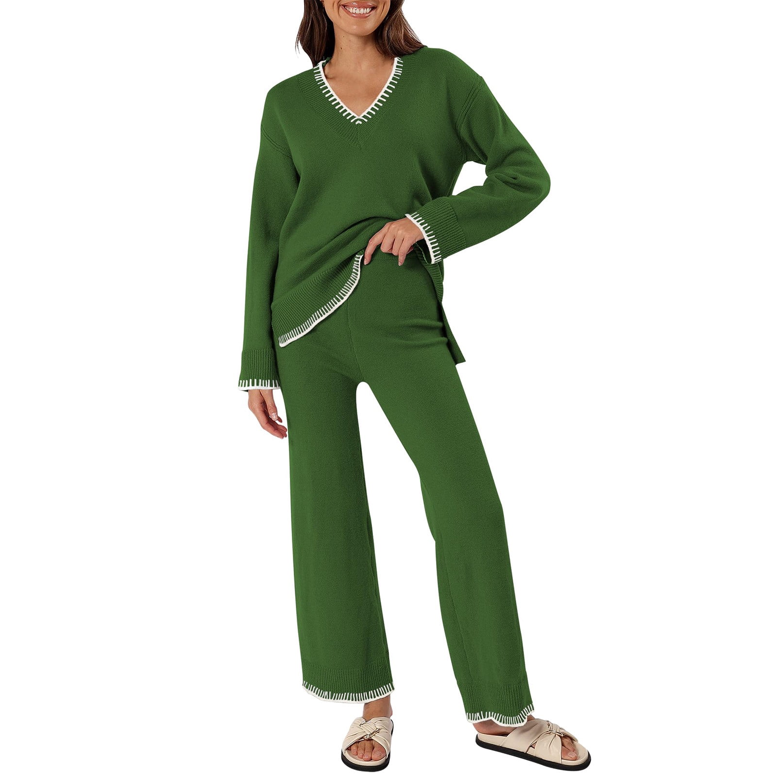 FADAACAI Womens Pajama Sets 2 Piece Sets For Women 2024 Fall Outfits ...