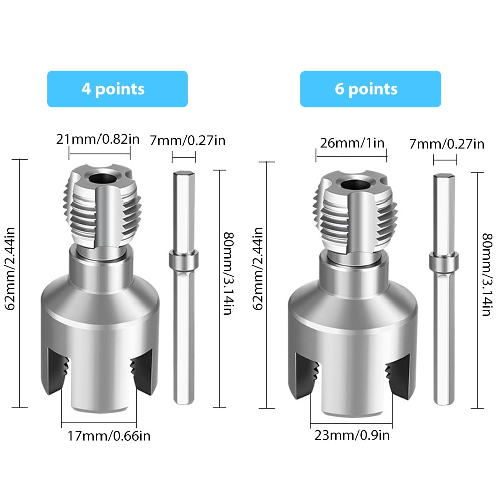 FAFA 2pcs Electric Drill Compatible PVC Pipe Threader Kit with Various ...