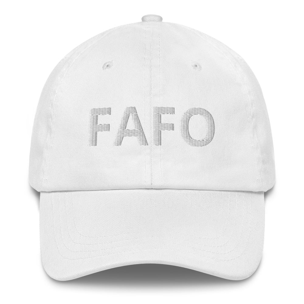 FAFO Dad Hat (White) - Walmart.com