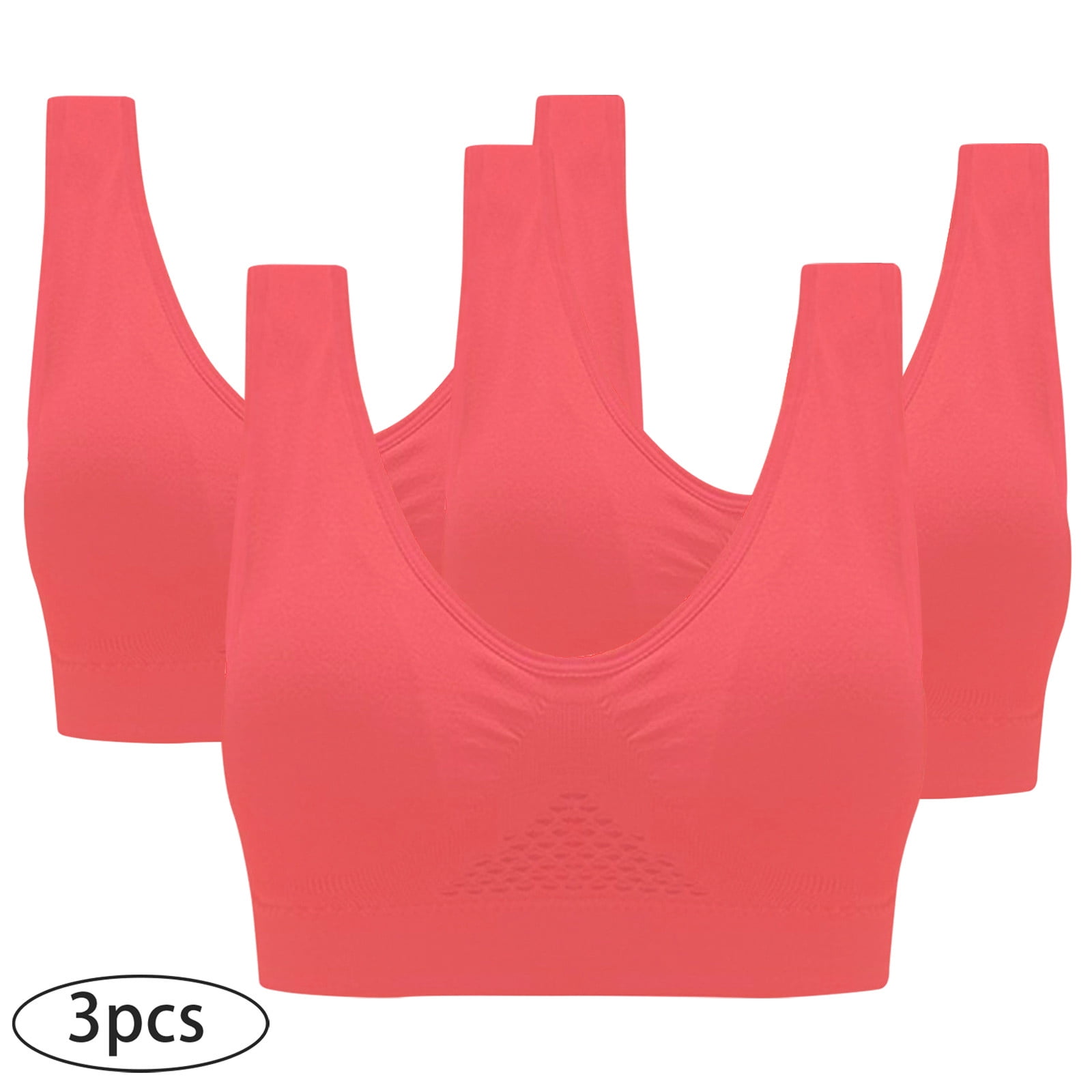 FAFWYP 3-Pack Plus Size Sports Bras for Women, Large Bust High Impact ...