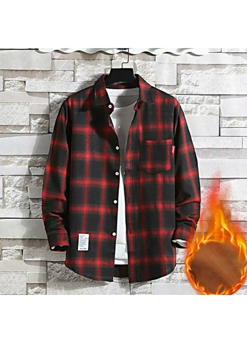 Extra Heavyweight Brawny Flannel Shirt, Solid Colors - Walmart.com