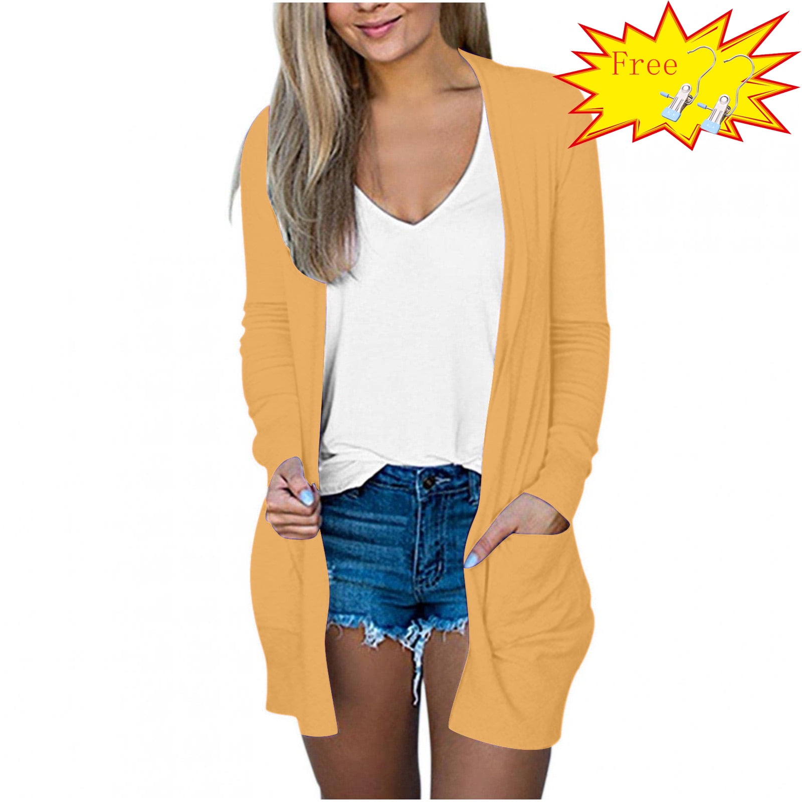 FAFWYP Women's Lightweight Cardigan Sweaters Summer Fall Oversized Long ...