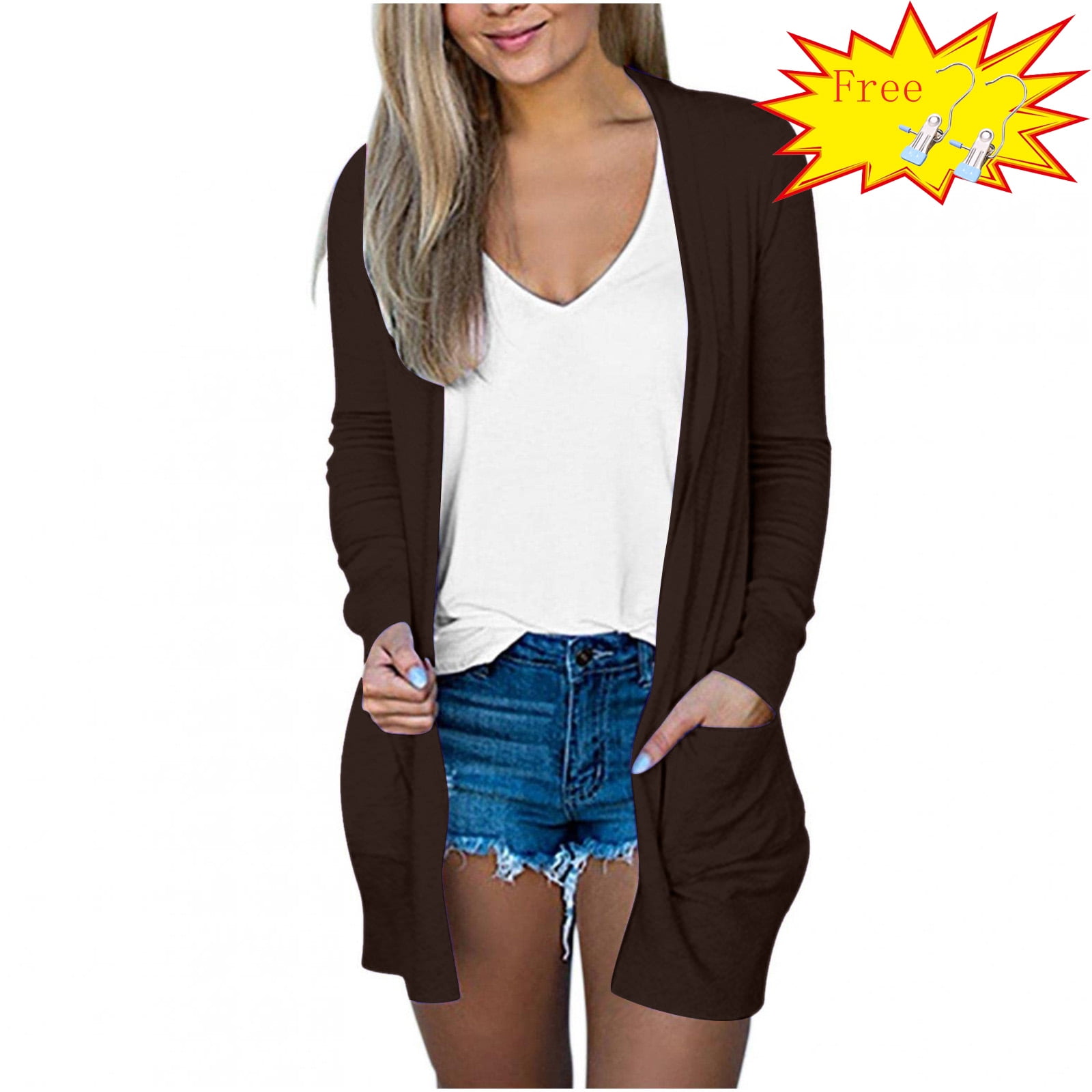 FAFWYP Women's Lightweight Cardigan Sweaters Summer Fall Oversized Long ...