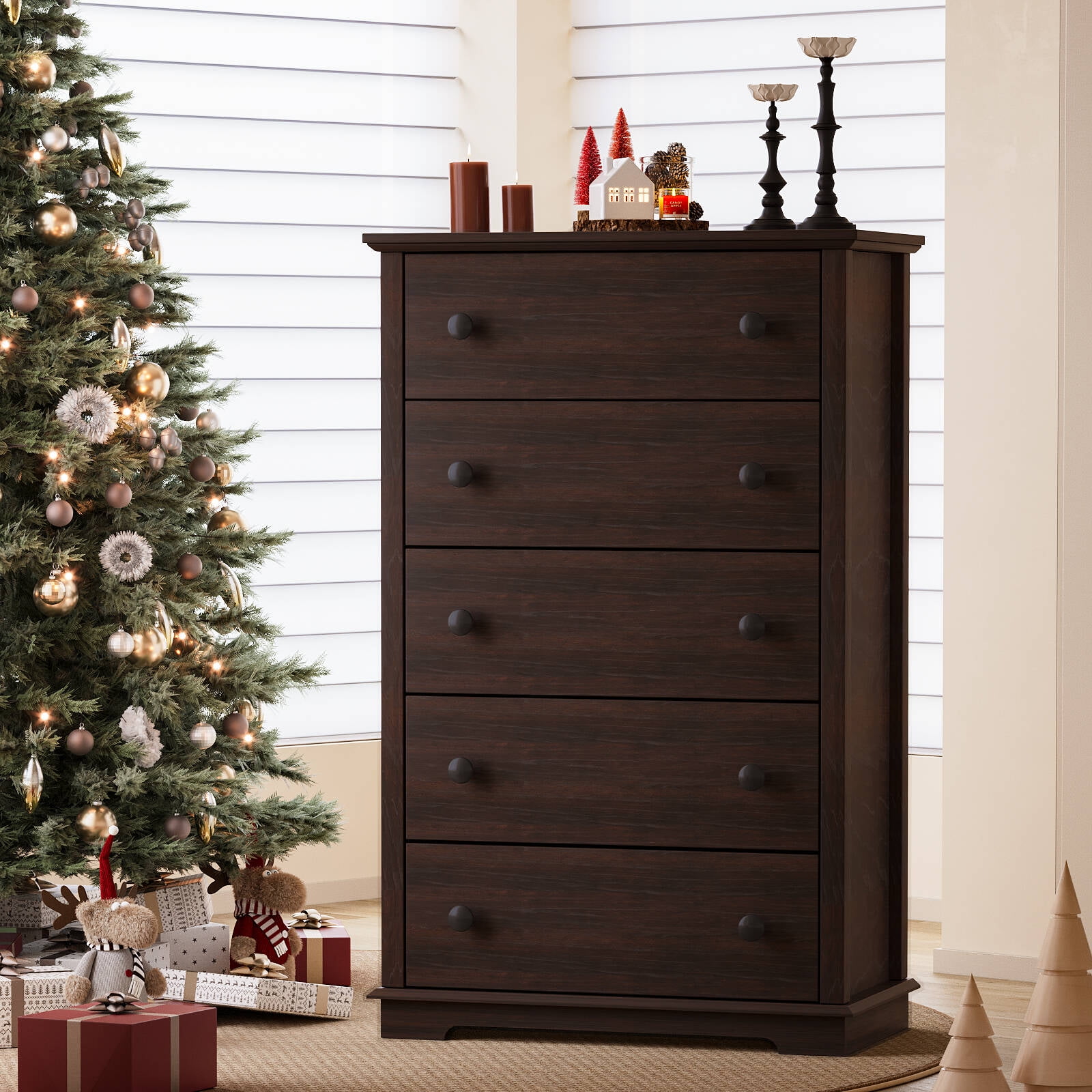"FAGAGA 47"" Tall 5 Drawers Dresser, Modern Storage for Bedroom, Living ...