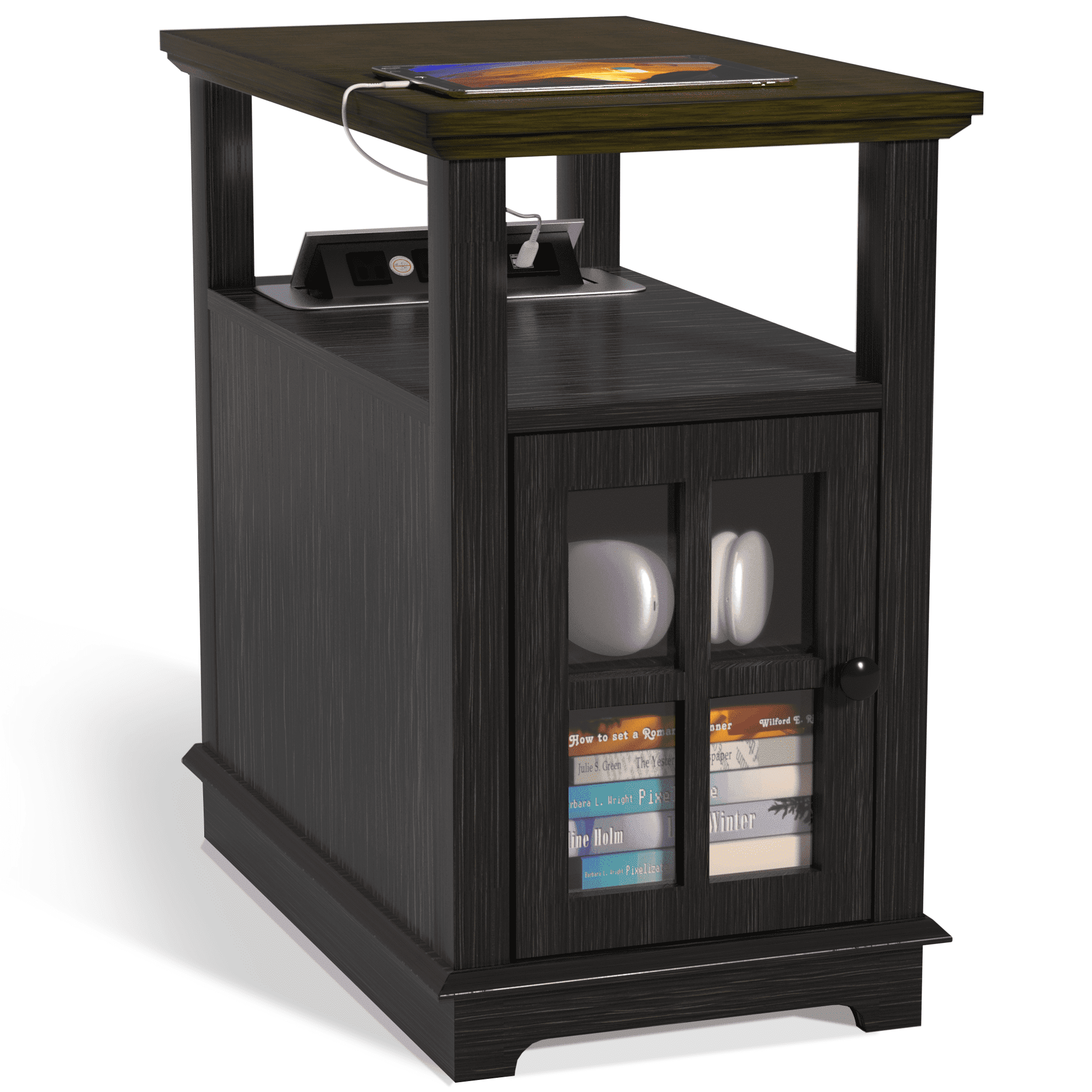 ACME Alysa Traditional Wooden End Table, Black, 18"W - Walmart.com