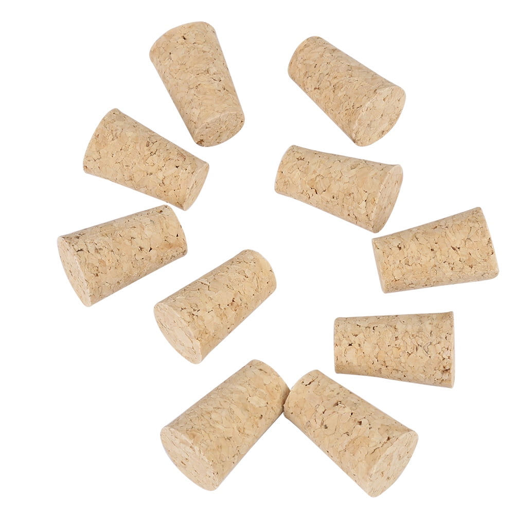 FAGINEY 10PCS Natural Cork Tapered Corks Wooden Wine/Beer Bottle ...