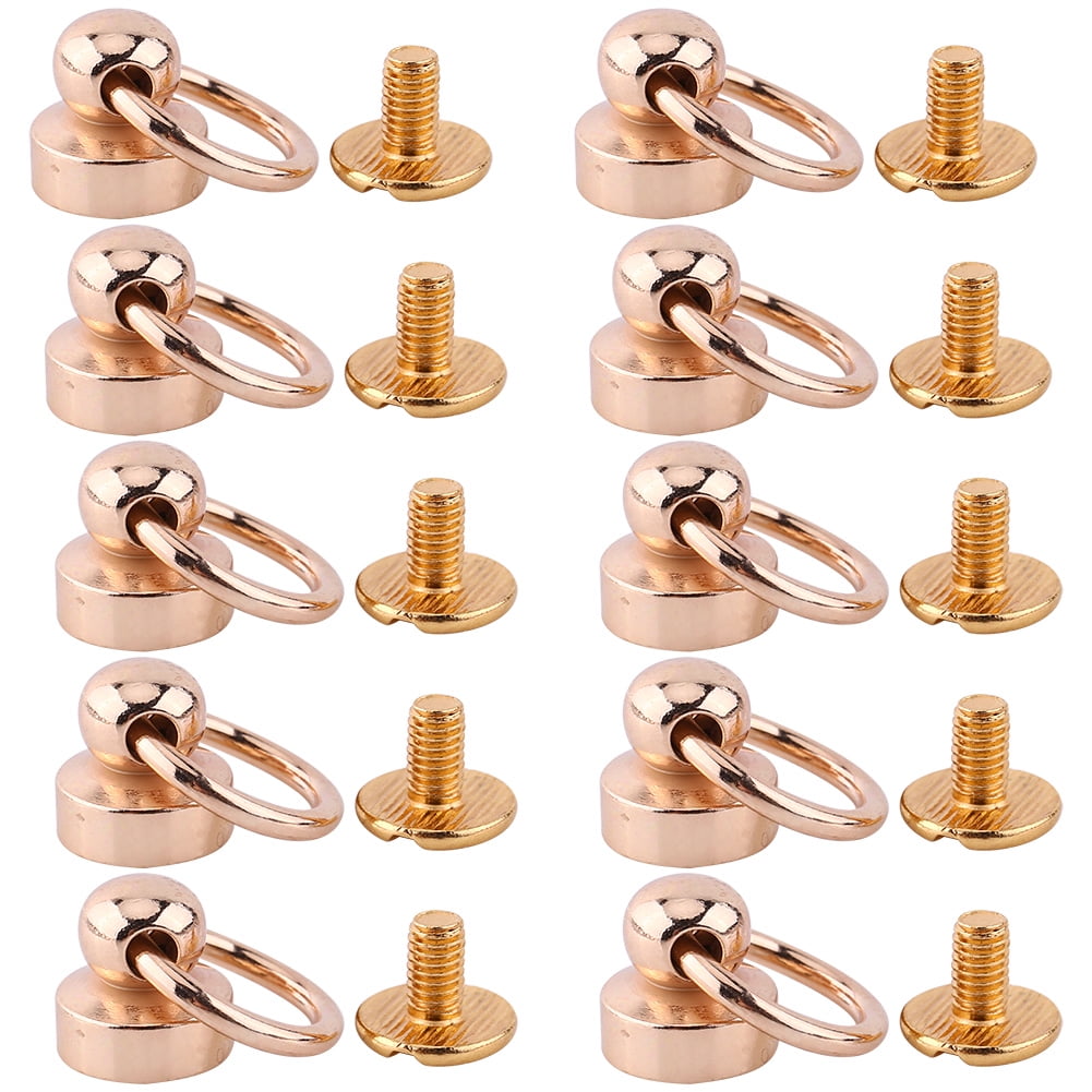 10pcs Rivet Studs Screw Brass Rivet Studs Screw Back Round Head ...