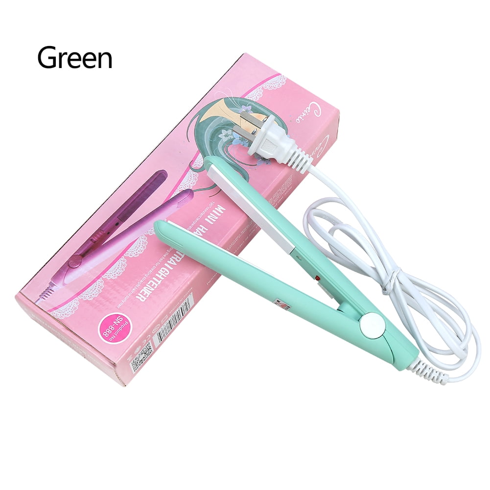 FAGINEY 4Colors 2 in 1 Mini Hair Straightener Ceramic Tourmaline Plate ...
