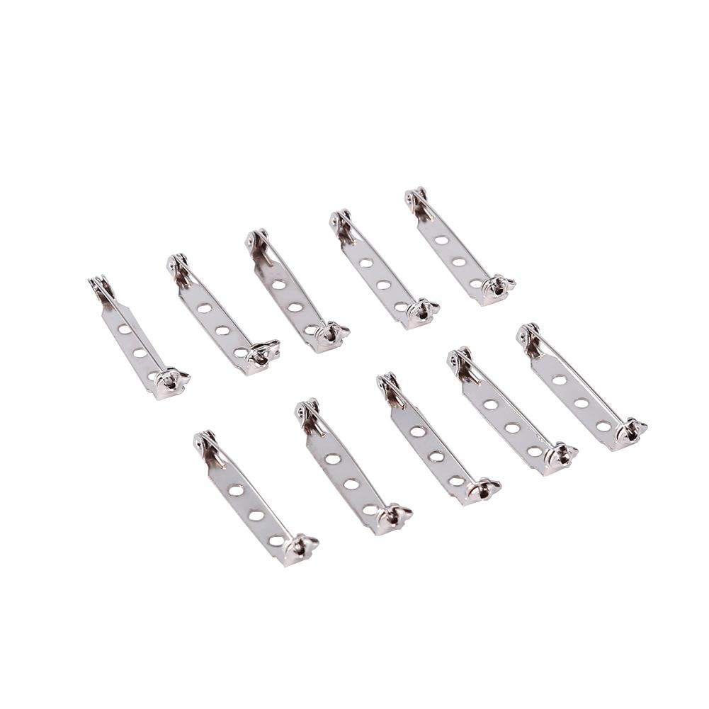 FAGINEY 50Pcs Bar Pins Brooch Lock Back Safety Catch Rolling DIY Craft ...
