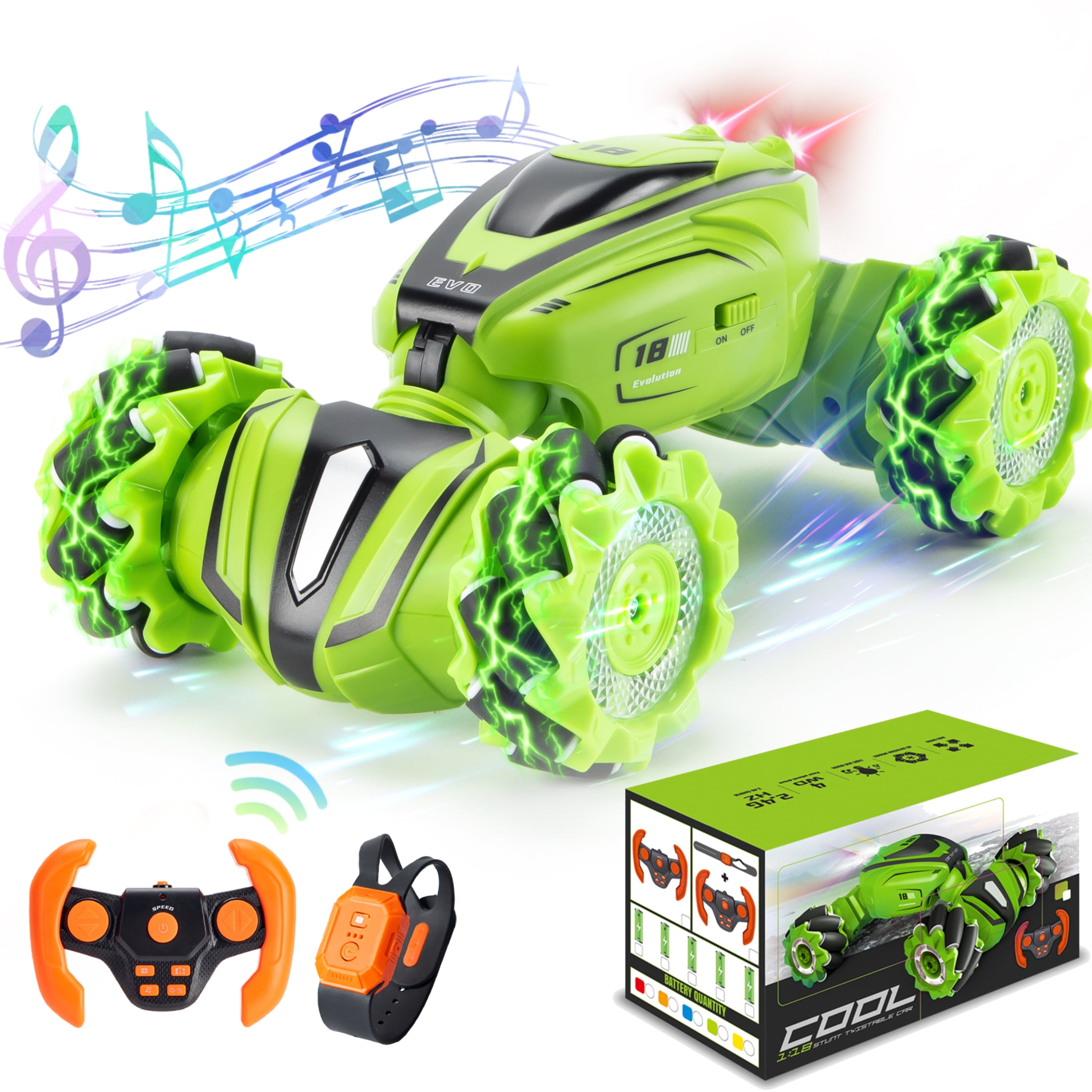 RC Stunt Car Gesture Sensing 4WD Gesture RC Car Drift Hand Controlled ...