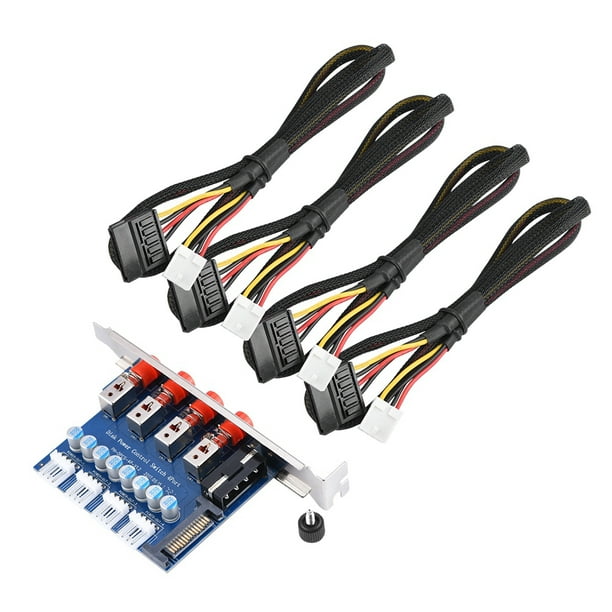 FAGINEY Power Control Switch Hard Drive Selector SATA Drive Switcher For Desktop PC Computer ...