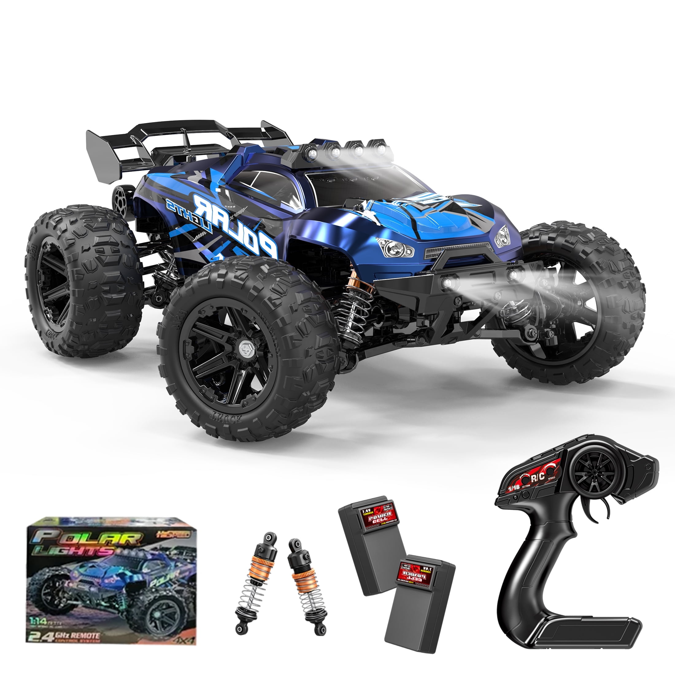 FAGINEY RC Car for Adults 60KM/H 1:14 Scale RC Truck 4WD 2 Batteries All Terrain High-Speed ...