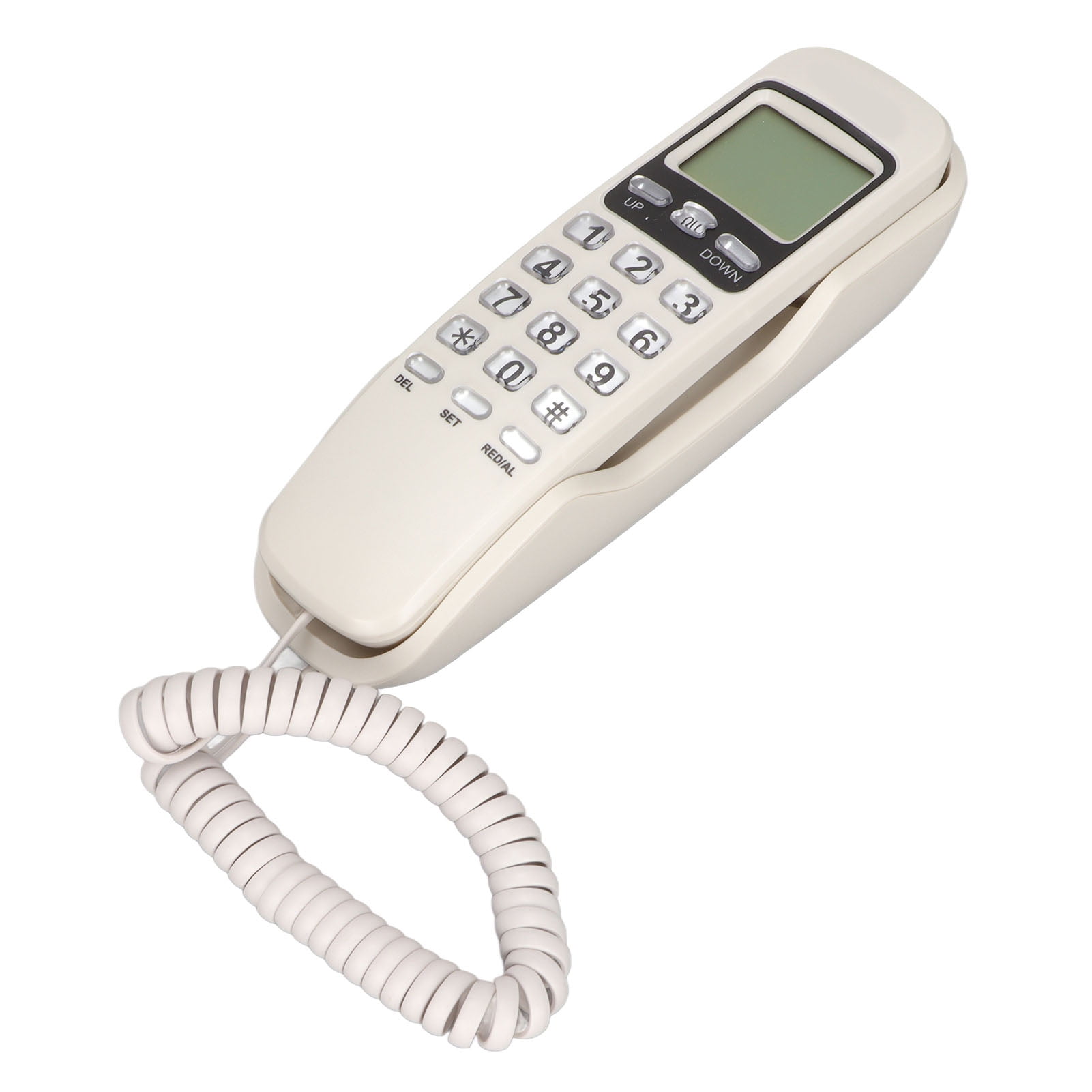 FAGINEY Small Corded Landline,Corded Phone Flash Redialing LCD Display ...