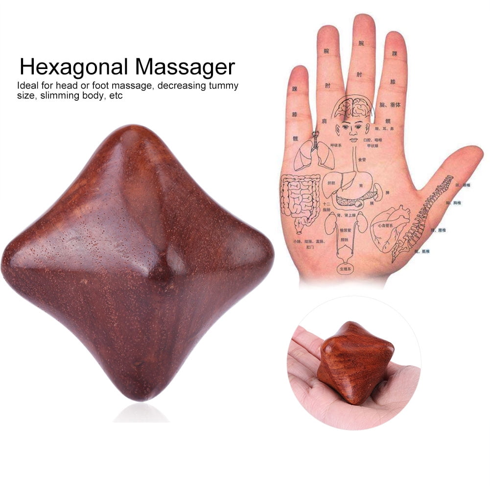 Faginey Vietnam Fragrant Wood Reflexology Massager Hexagonal