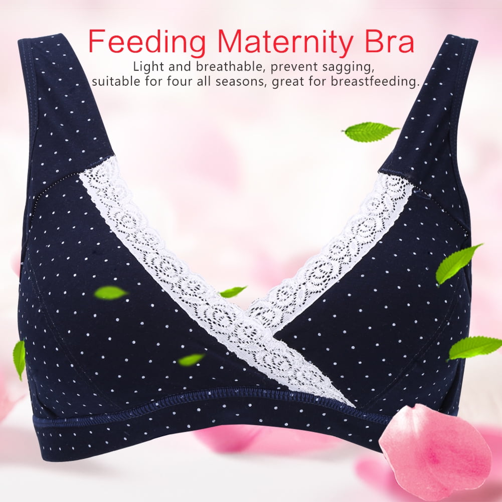 FAGINEY Women's Cotton Maternity Bra, Wire Free, Adjustable Straps ...